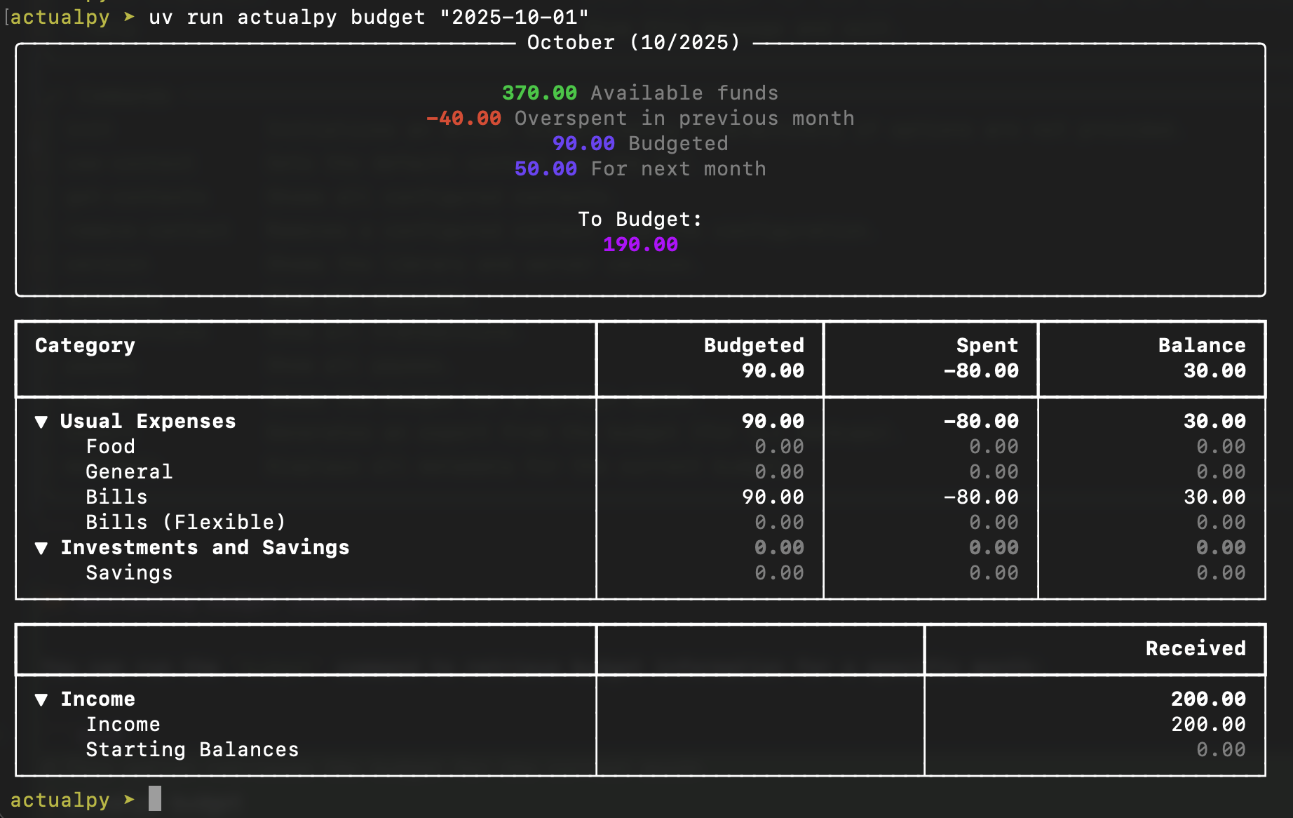 Command Line Interface - actualpy Documentation